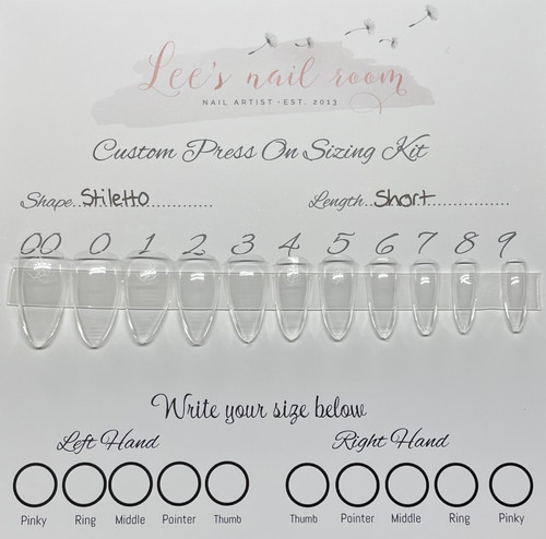 Stiletto Sizing Kit | Lee's Nail Room