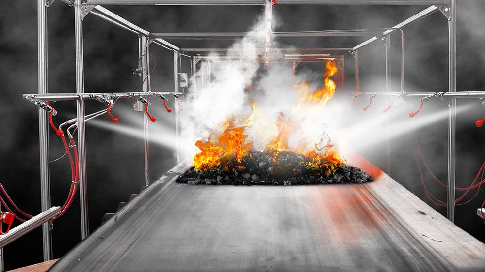 Thermal imaging in the protection of coal conveyors