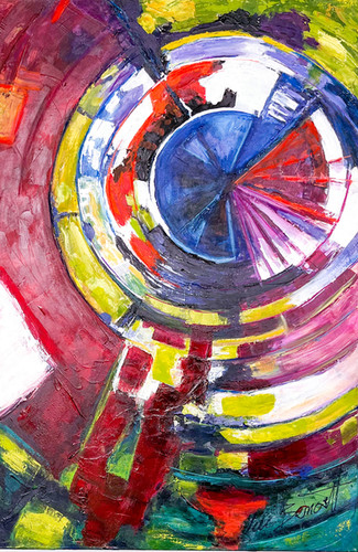 Kaléidoscope, Acrylique 24x36po | Luc Benoit Fine Art