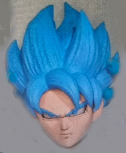 ssj blue goku 3D print helmet | Z Fighters Worldwide