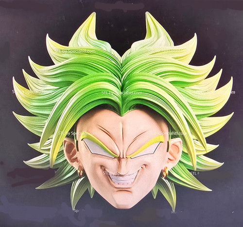 LSSJ Z Broly 3D print helmet | Z Fighters Worldwide