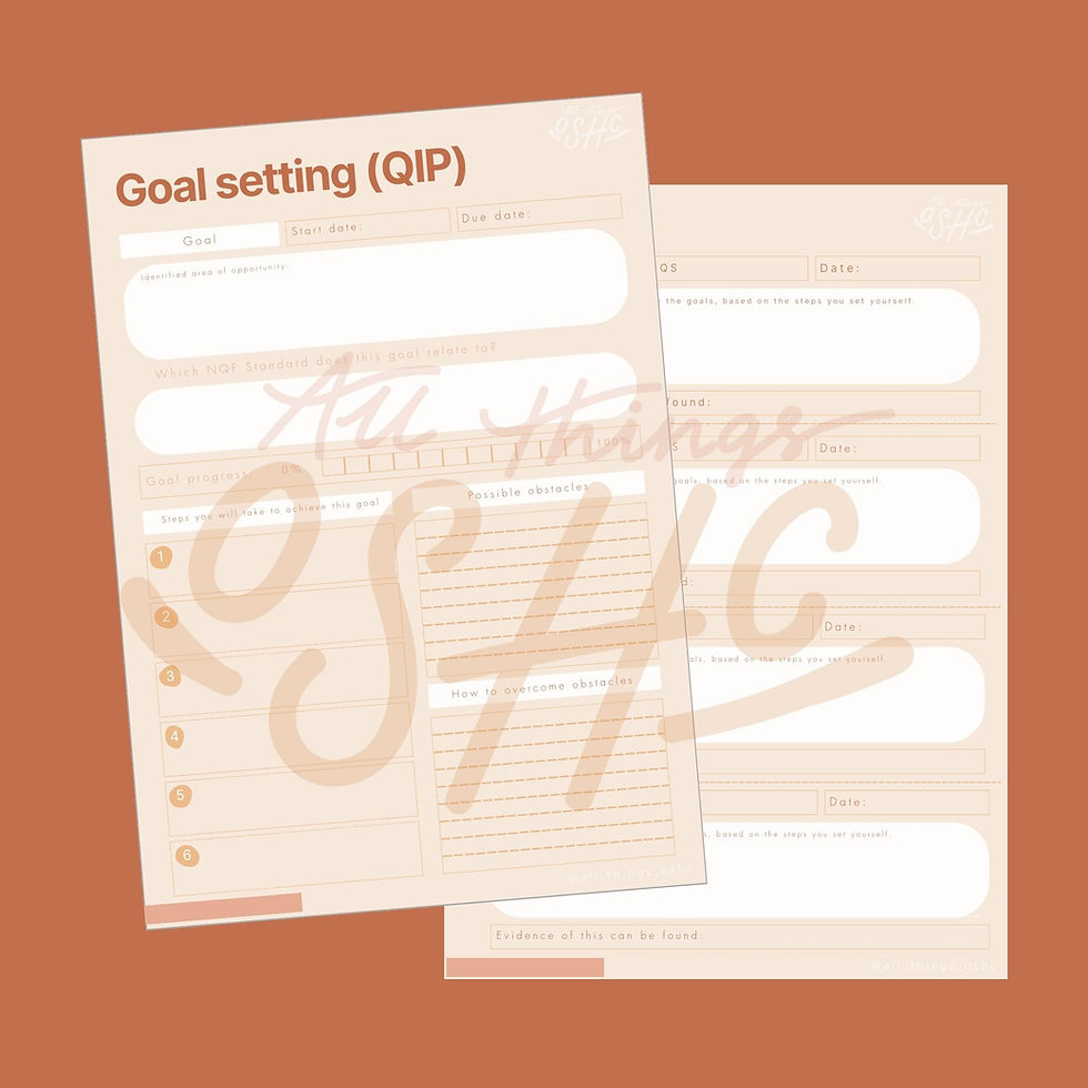 QIP Goal setting and progress notes | All Things Oshc