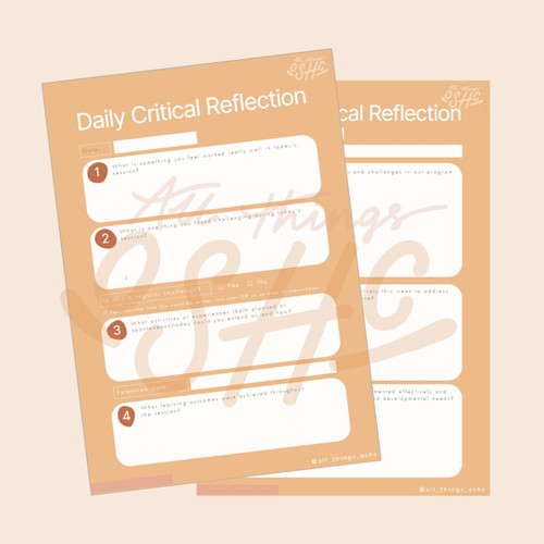 Daily and weekly critical reflection for OSHC | All Things Oshc