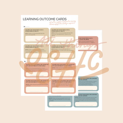 MTOP Learning outcome cards for reflections/ displays | All Things Oshc