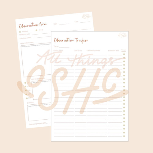 OSHC Observation form and tracker | All Things Oshc