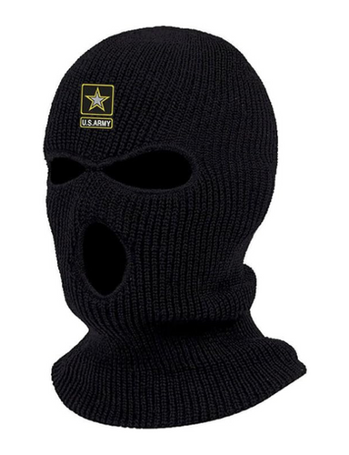 US Army Ski Mask Embroidered USA Three Hole Mask U.S Soldier Knit ...
