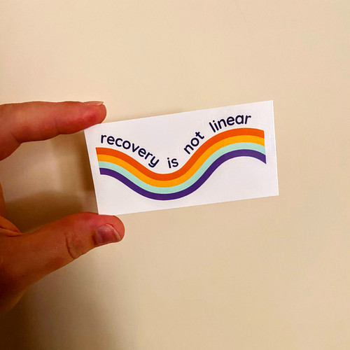 Recovery Is Not Linear Sticker | Joyful Nutrition LLC