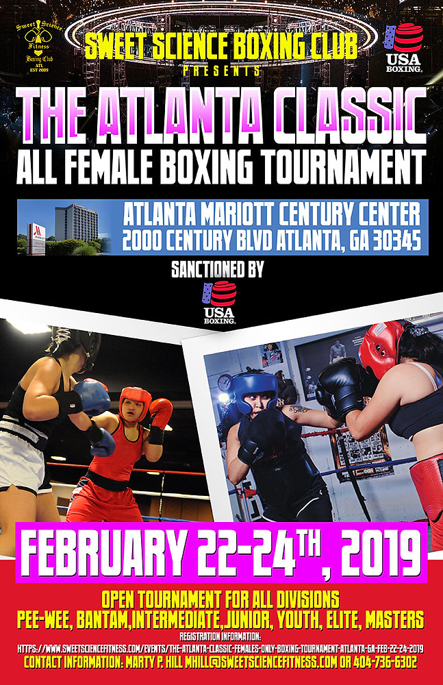 THE ATLANTA CLASSIC-Females Only USA Boxing tournament Feb 22-24 2109