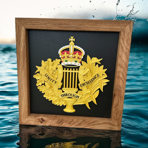 RCAM - 3D Printed badges in hard wood frame | All Arms PRI