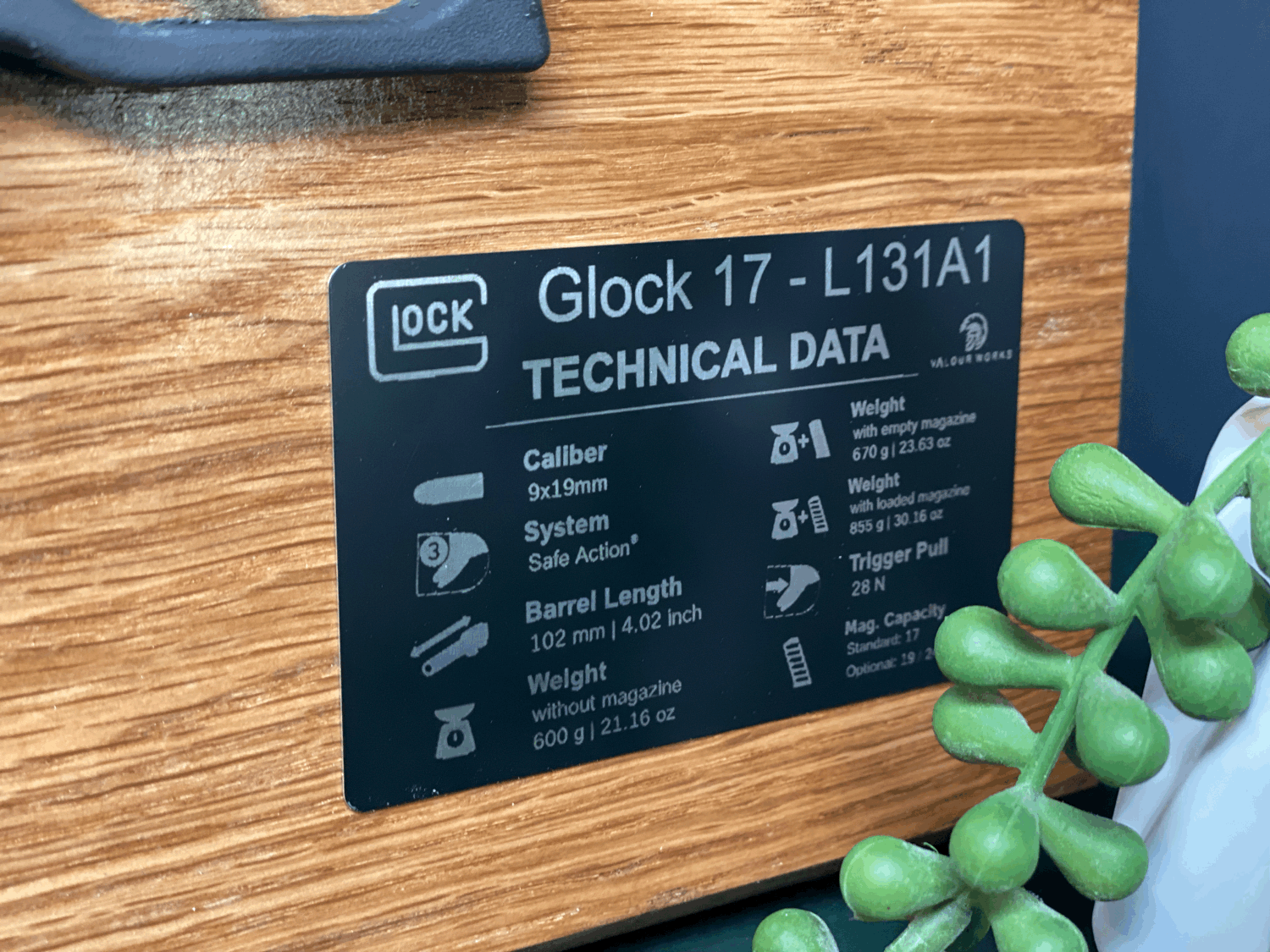 1:1 Replica Glock 17 Cold Cast in Resin and Iron Powder on Customisable ...