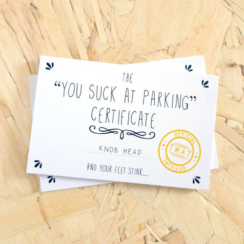 Parking Certificates x20 | Lynsey Luu