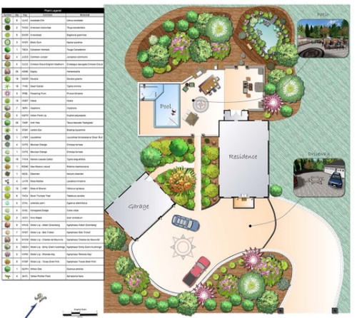 Plan View Landscape Plan | digdougsdesigns