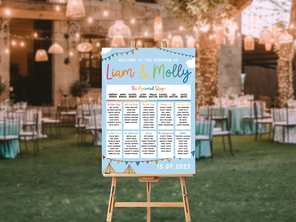 Tipi Festival Style Table Plan | Lucy & Bug