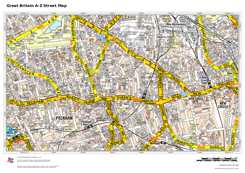 Product Update: Great Britain A-Z Street Map and Road Map
