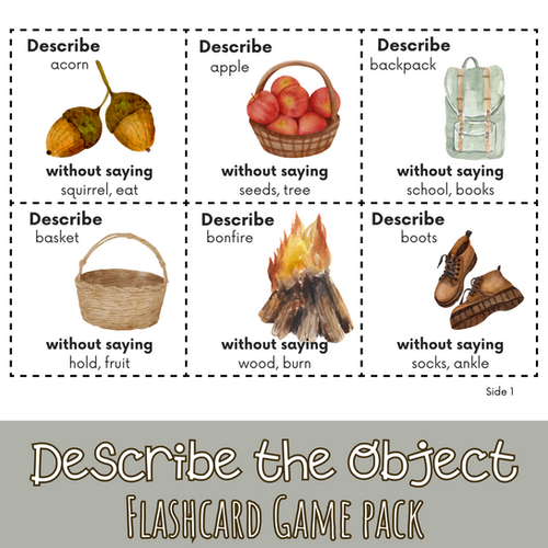 Describe the Object Flashcard Game | Mom Life Uplifted