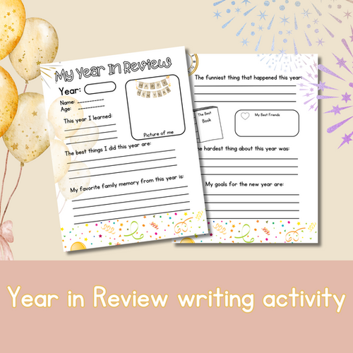 YearIn Review Writing Activity | Mom Life Uplifted