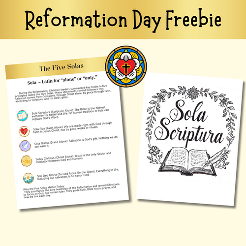 Reformation Day FREE Printables | Mom Life Uplifted