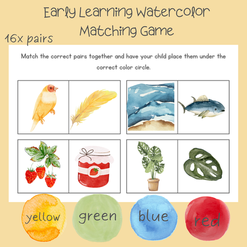 Early Learning Color Matching Game | Mom Life Uplifted