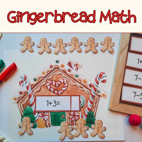 Gingerbread Christmas Activities Math Addition and Subraction to 10 ...