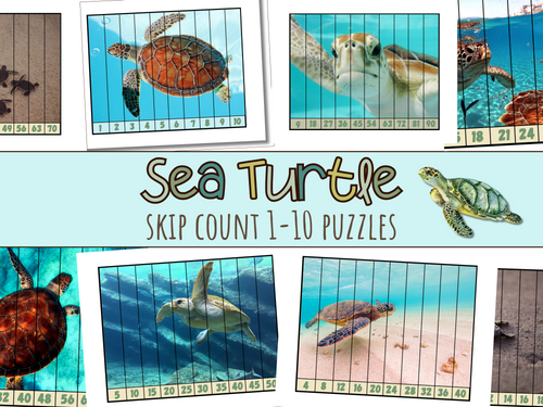 Sea Turtle Skip Counting Puzzles | Mom Life Uplifted