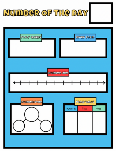 Number of the day activity Sheet | MHR