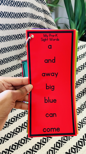Pre-K Sight Words Flip Booklet PDF | MHR