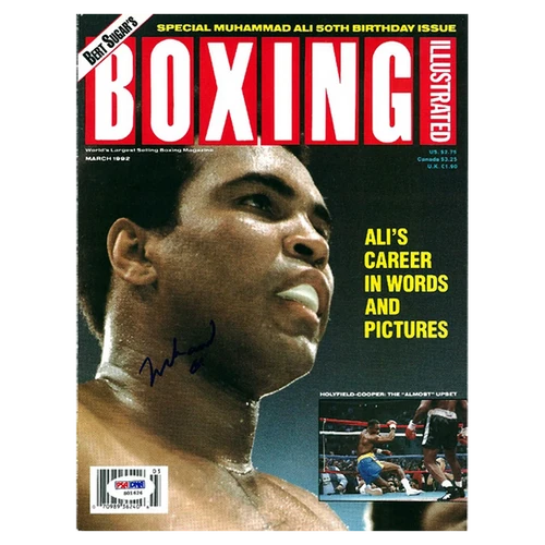 Couverture du magazine Boxing Illustrated de mars 1992 signé par ...
