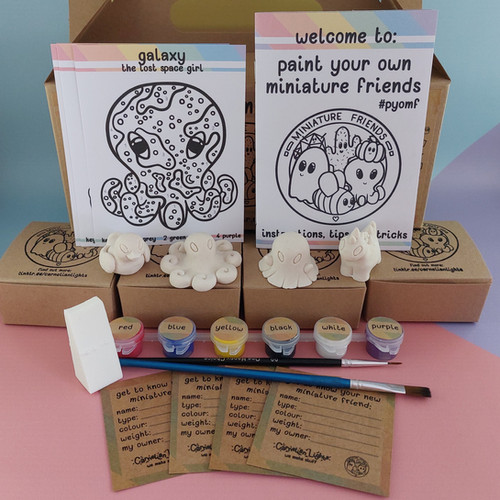 Paint Your Own Miniature Friends Craft Kit | Carnelian Lights