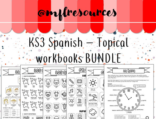 KS3 Spanish - Workbooks by topic - BUNDLE (all booklets) | MFL Resources