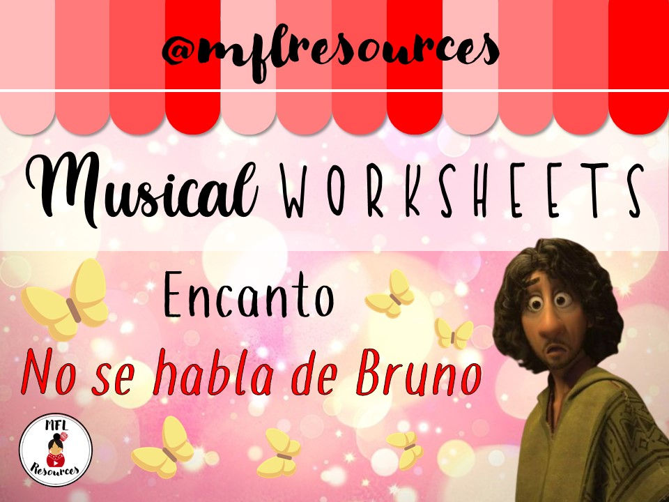 Musical Worksheet - Disney 'Encanto' - No se habla de Bruno | MFL Resources