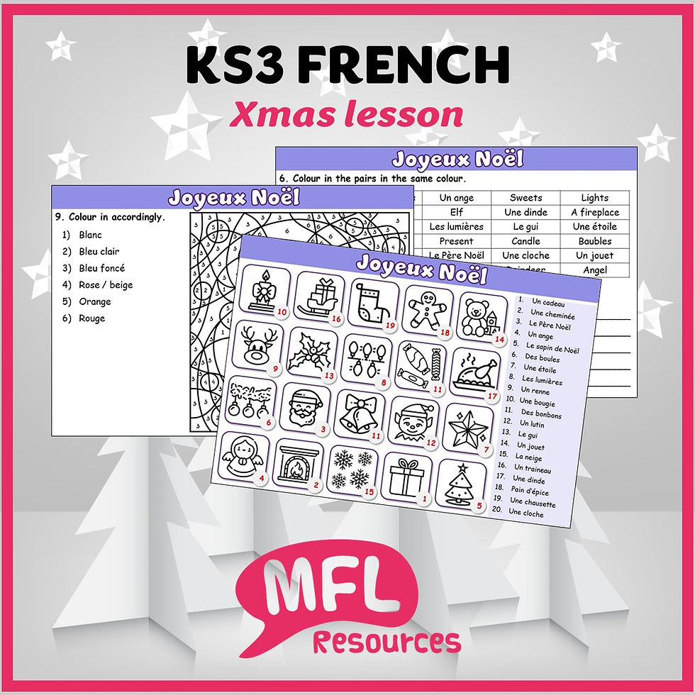 KS3 French Christmas Lesson MFL Resources ks3-french-christmas-lesson-mfl-resources