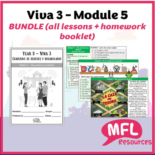 Viva 3 - Module 5 (Una aventura en Madrid) - BUNDLE (all lessons + hw ...