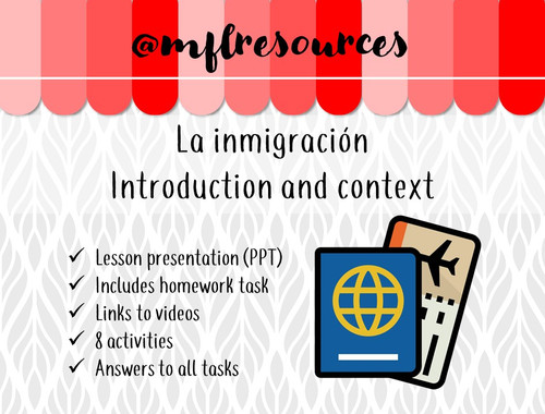 A Level Spanish - Immigration - Introduction and context | MFL Resources