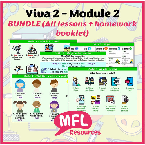 Viva 2 - Module 2 - Bundle of lessons and homework booklet | MFL Resources
