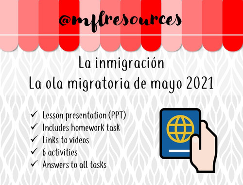 A Level Spanish - Immigration - Migration movement (May 2021) | MFL ...
