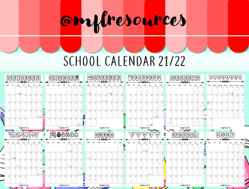 School Calendar 2021/2022 | MFL Resources