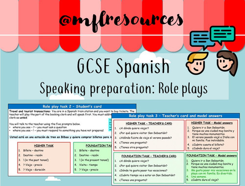 GCSE Spanish - Role play preparation | MFL Resources