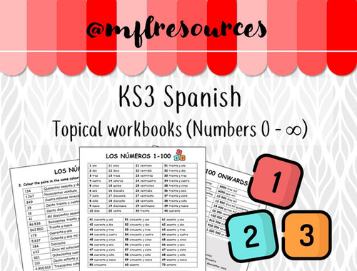 KS3 Spanish - Workbooks by topic - Numbers | MFL Resources