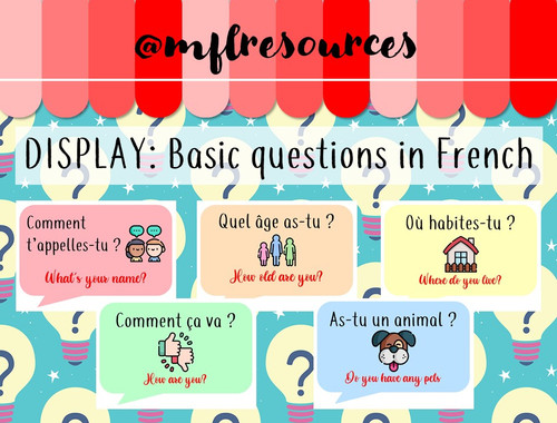 DISPLAY: French basic questions | MFL Resources