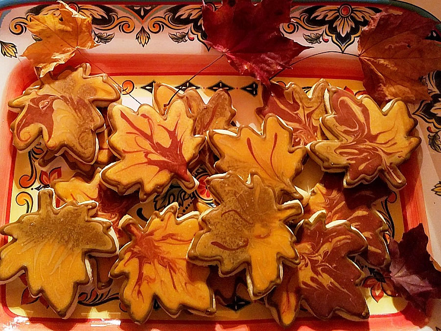 Autumn Maple Leaf Sugar Cookies