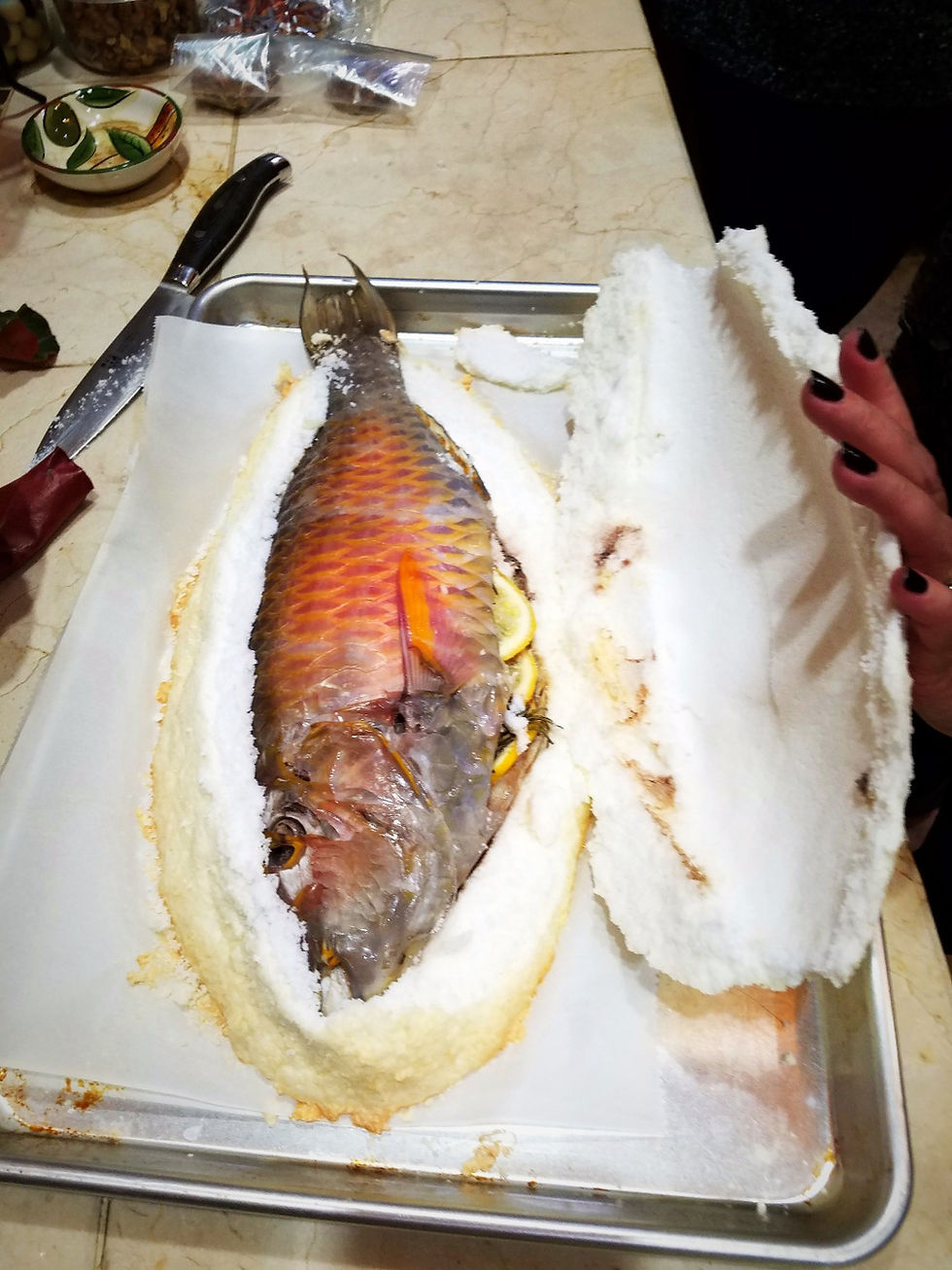Salt Baked Whole Fish
