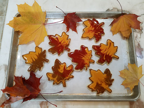 autumn leaf biscuits