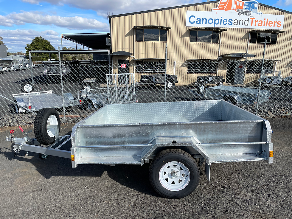 8' x 6' Galvanised Single Axle Box Trailer Heavy Duty | Canopies & Trailers