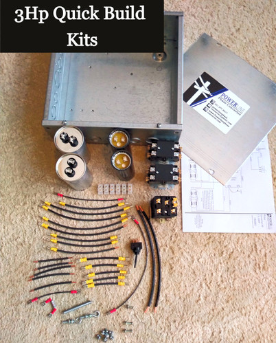 3HP Rotary Phase Converter Quick Build Kit | PowerLine Phase Conv
