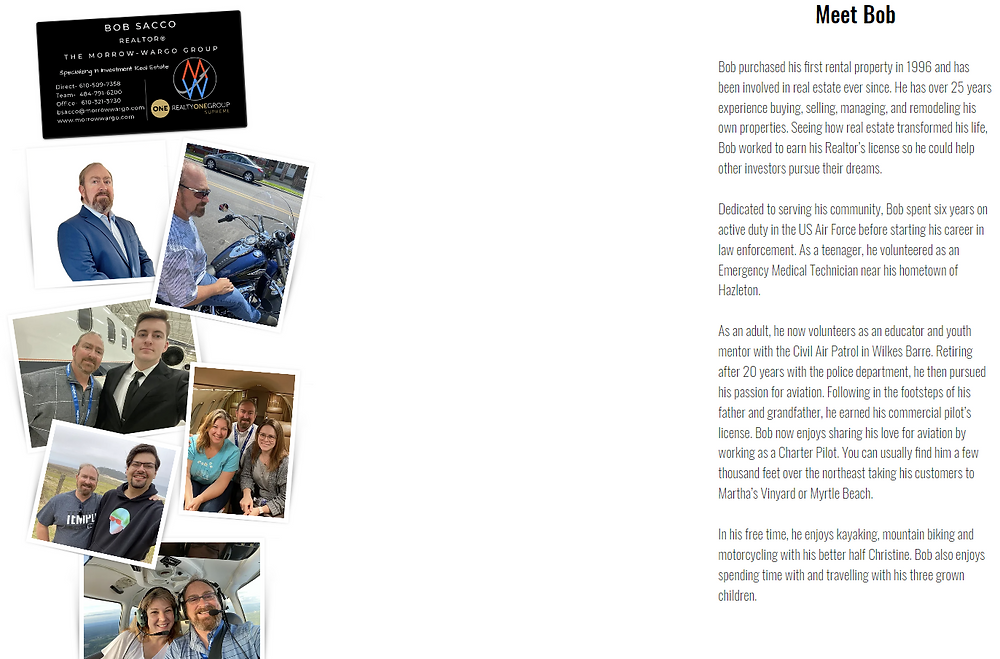 Introducing Bob Sacco- Agent, Investor, and more!