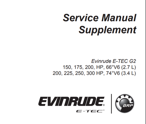 Gen2 Service Manual Supplement Update | bbmarinesupply