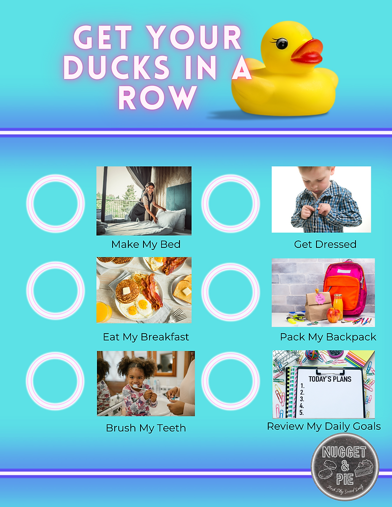 How Visual Schedules Help Us Get Our Ducks In a Row!