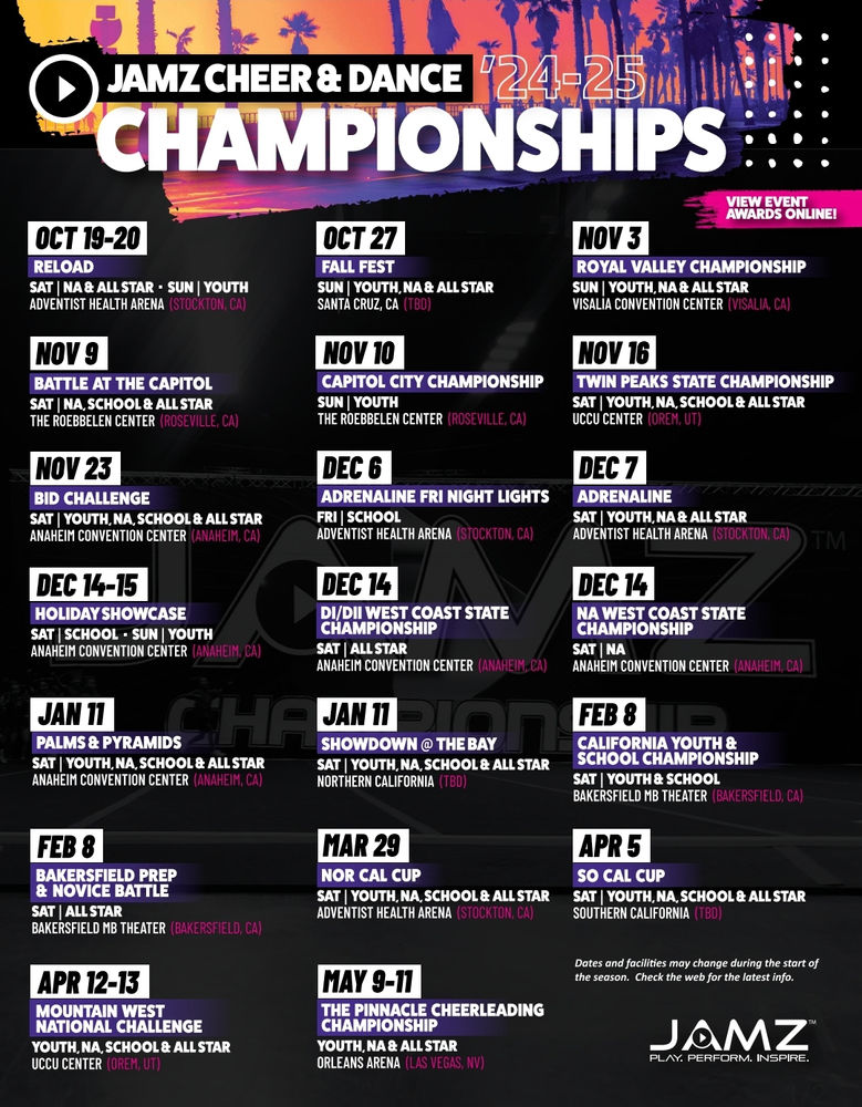 Jamz Cheer and Dance Competitions | Tahoe Elite Cheer Te