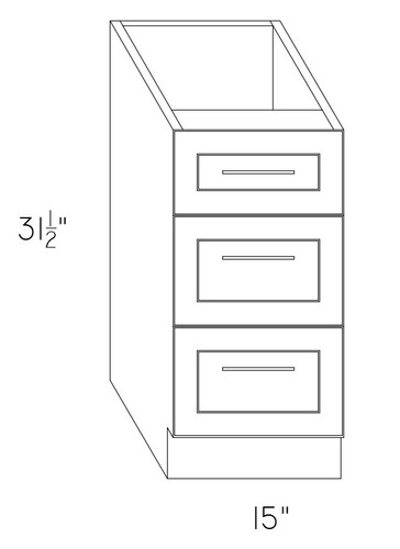 VD15-3 Vanity Cabinet 15" w/3 Drawers | byouhome