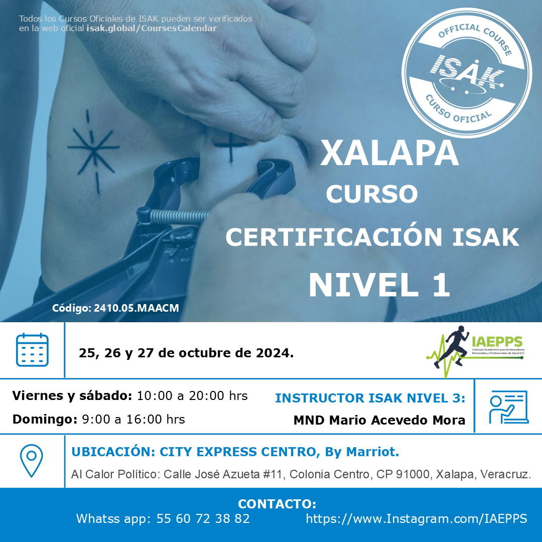CERTIFICACIÓN ISAK NIVEL 1 EN XALAPA | IAEPPS